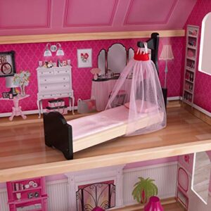 KidKraft Bonita Rose Dollhouse - Colorful Toddler Toy for 12 Inch Dolls Real Wood, Gift for Ages 3+ 25.25" x 12.5" x 44.9"