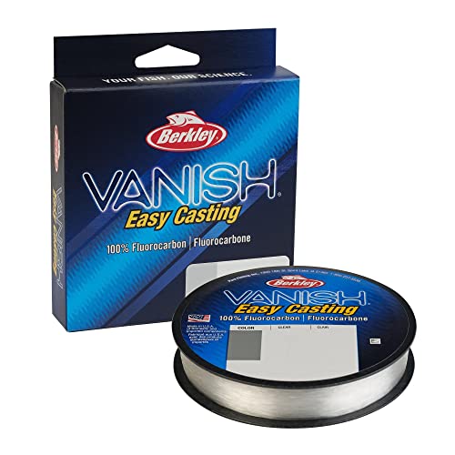 Berkley Vanish®, Clear, 20lb | 9kg, 250yd | 228m Fluorocarbon Fishing Line, Suitable for Saltwater and Freshwater Environments