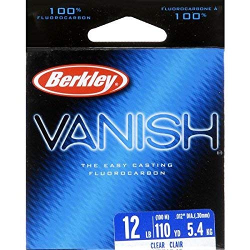 Berkley Vanish®, Clear, 6lb | 2.7kg, 250yd | 228m Fluorocarbon Fishing Line, Suitable for Saltwater and Freshwater Environments