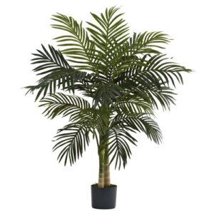 nearly natural 5357 4ft. golden cane palm tree,green