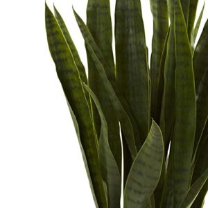 Nearly Natural, Green 4855 35in. Sansevieria with Black Planter