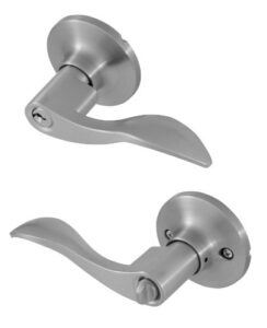 honeywell 8106301 wave entry door lever, satin nickel