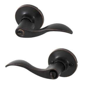 honeywell 8106401 wave entry door lever, oil rubbed bronze