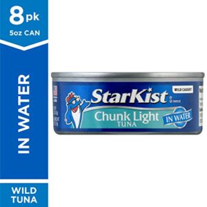 StarKist Chunk Light Tuna in Water, 5 oz Can, Pack of 8