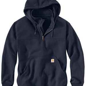 Carhartt Men's Rain Defender Loose Fit Heavyweight Quarter-Zip Sweatshirt, New Navy, Large