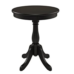 powell furniture round table, black, 18"l x 18"w x 22"h