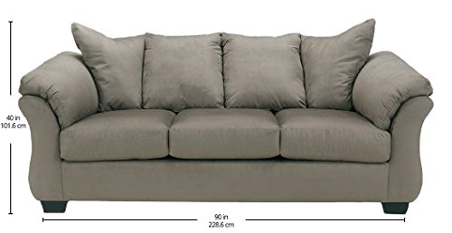 Signature Design by Ashley Darcy Casual Plush Sofa, Grayish Brown