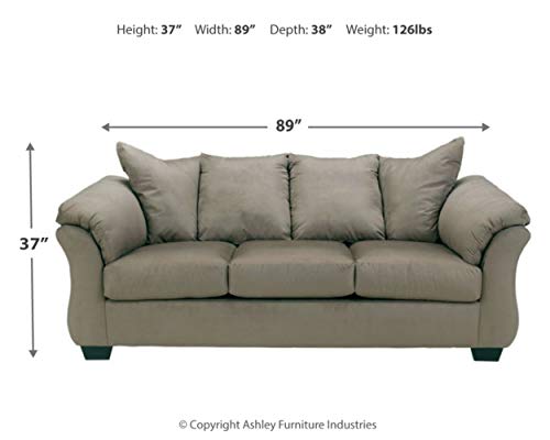 Signature Design by Ashley Darcy Casual Plush Sofa, Grayish Brown