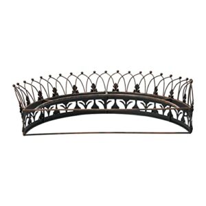 Creative Co-Op Elegant Metal Curtain Crown, Rust