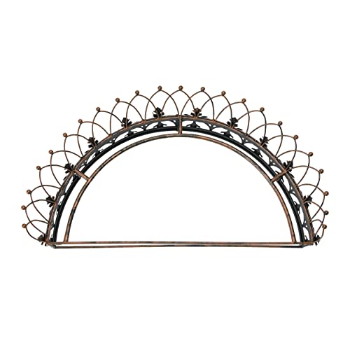 Creative Co-Op Elegant Metal Curtain Crown, Rust