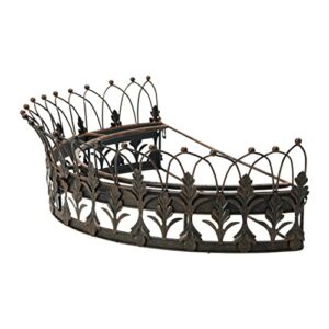 Creative Co-Op Elegant Metal Curtain Crown, Rust