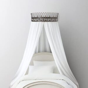 Creative Co-Op Elegant Metal Curtain Crown, Rust