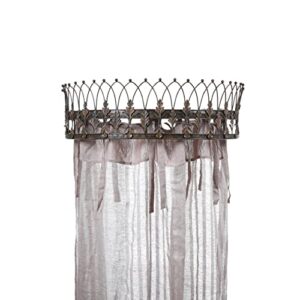 Creative Co-Op Elegant Metal Curtain Crown, Rust