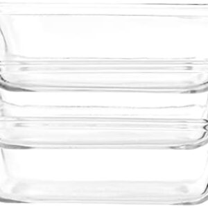 Anchor Hocking 1.5-Quart Oven Basics Loaf Dish, Set of 3, Clear