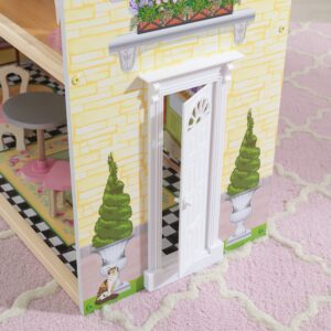 KidKraft Kaylee Wooden Dollhouse, Almost 4 Feet Tall with Elevator, Stairs and 10 Accessories, Gift for Ages 3+