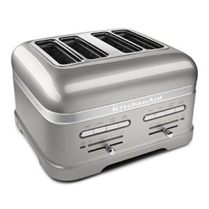 kitchenaid kmt4203sr pro line series sugar pearl silver 4-slice automatic toaster