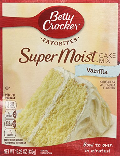 Betty Crocker Supermoist Cake Mix, Natural Vanilla, 15.25 oz