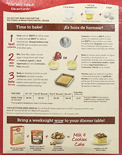 Betty Crocker Supermoist Cake Mix, Natural Vanilla, 15.25 oz