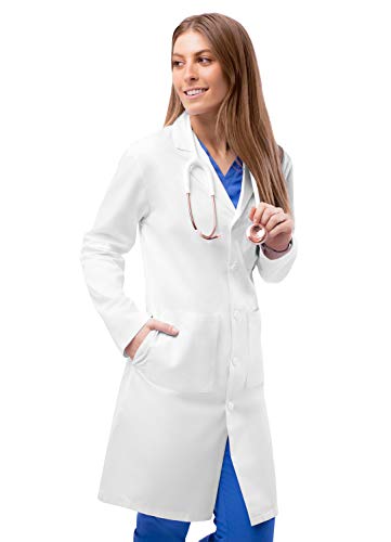 Adar Universal Unisex Lab Coats - Midriff 39" Lab Coat - 808 - White - L