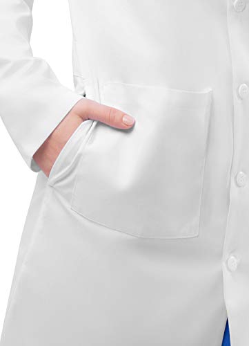 Adar Universal Unisex Lab Coats - Midriff 39" Lab Coat - 808 - White - L