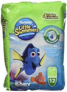 huggies little swimmers disposable swim diapers, small, 12-count (pack of 2)