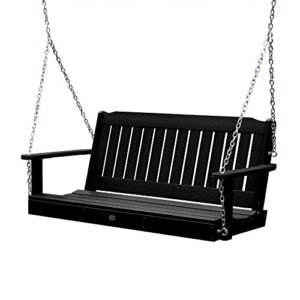 highwood ad-porl1-bke lehigh porch swing, 5 feet, black