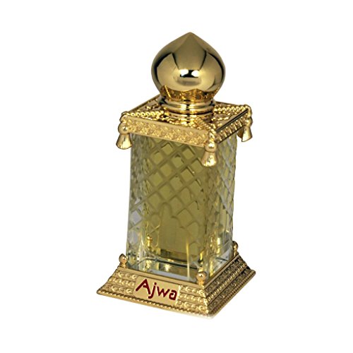 Ajwa - Arabian Designer Essential Perfume Oil Fragrance - Long Lasting Attar/Itar/Ittar - Alcohol Free - for Men and Women - Hombre y Mujer - Exquisite glass bottle - By Haramain