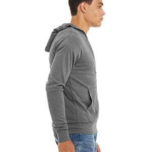 Bella + Canvas Unisex Triblend Full-Zip Lightweight Hoodie L GREY TRIBLEND