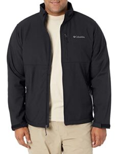 columbia men's ascender softshell front-zip jacket, black, medium