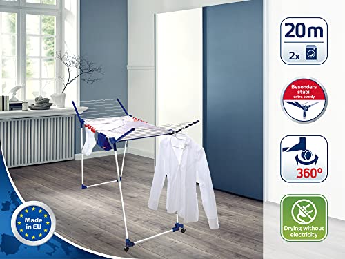 Leifheit Pegasus 200 Solid Deluxe Laundry Dryer, 20 m Mobile, White