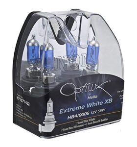 hella h71071432 optilux xb series 9006 xenon white halogen bulbs, 12v, 55w, 2 pack