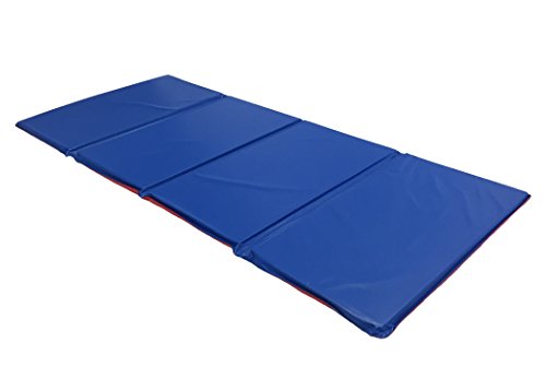 KinderMat, 5/8" Thick, 4-Section Rest Mat, 45" x 19" x 5/8", Red/Blue, Great for School, Daycare, Travel, and Home, Made in The USA