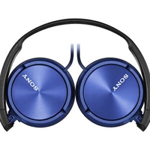 Sony Foldable Headphones with Smartphone Mic and Control - Metallic Blue