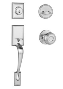 dynasty hardware rid-sie-100-us15 ridgecrest front door handleset, satin nickel with sierra knob