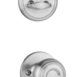 Dynasty Hardware RID-SIE-100-US15 Ridgecrest Front Door Handleset, Satin Nickel with Sierra Knob