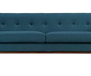 Modway Engage Mid-Century Modern Upholstered Fabric Sofa in Azure