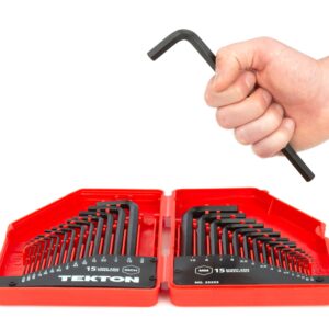 TEKTON Hex Key Wrench Set, 30-Piece (.028-3/8 in., .7-10 mm) | 25253