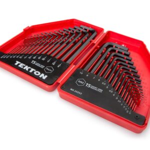 TEKTON Hex Key Wrench Set, 30-Piece (.028-3/8 in., .7-10 mm) | 25253