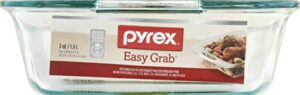 pyrex easy grab 8" glass bakeware dish