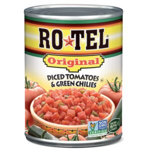 ro-tel diced tomatoes & green chilies, 10 oz