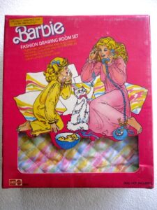 barbie fashion drawing room set (made for sale in india in early 1990's) - rare