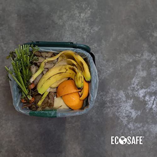 EcoSafe-6400 CP1617-6 Certified Compostable Bag - 16x17” Green Bags for 2.5 Gallon Bin - Extra Strong Leak, Puncture and Tear Resistant Food Scraps Bin Liners, Pack of 90