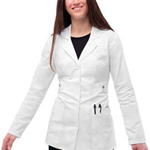 Adar Universal Stretch Lab Coat for Women - 28" Tab-Waist Lab Coat - 3300 - White - 3X