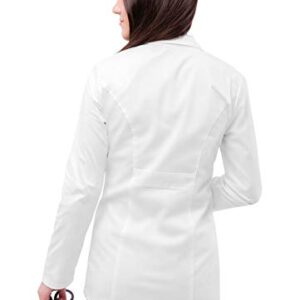 Adar Universal Stretch Lab Coat for Women - 28" Tab-Waist Lab Coat - 3300 - White - 3X