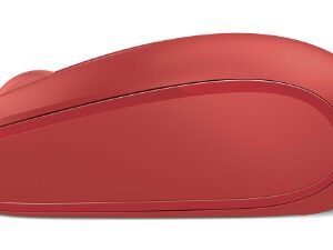 Microsoft Wireless Mobile Mouse 1850 - Flame Red. Comfortable Right/Left Hand Use, Wireless Mouse with Nano transceiver, for PC/Laptop/Desktop, works with Mac/Windows 8/10/11 Computers