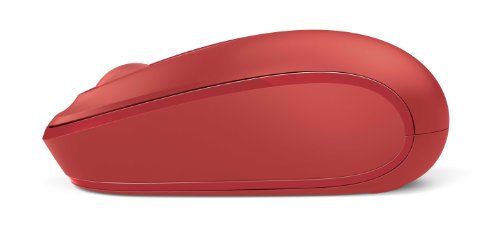 Microsoft Wireless Mobile Mouse 1850 - Flame Red. Comfortable Right/Left Hand Use, Wireless Mouse with Nano transceiver, for PC/Laptop/Desktop, works with Mac/Windows 8/10/11 Computers