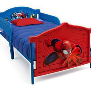 Marvel Spider-Man Plastic 3D-Footboard Twin Bed by Delta Children