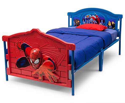 Marvel Spider-Man Plastic 3D-Footboard Twin Bed by Delta Children