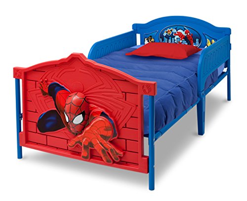 Marvel Spider-Man Plastic 3D-Footboard Twin Bed by Delta Children