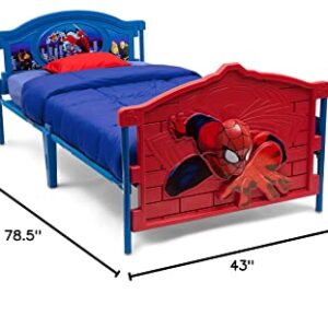 Marvel Spider-Man Plastic 3D-Footboard Twin Bed by Delta Children